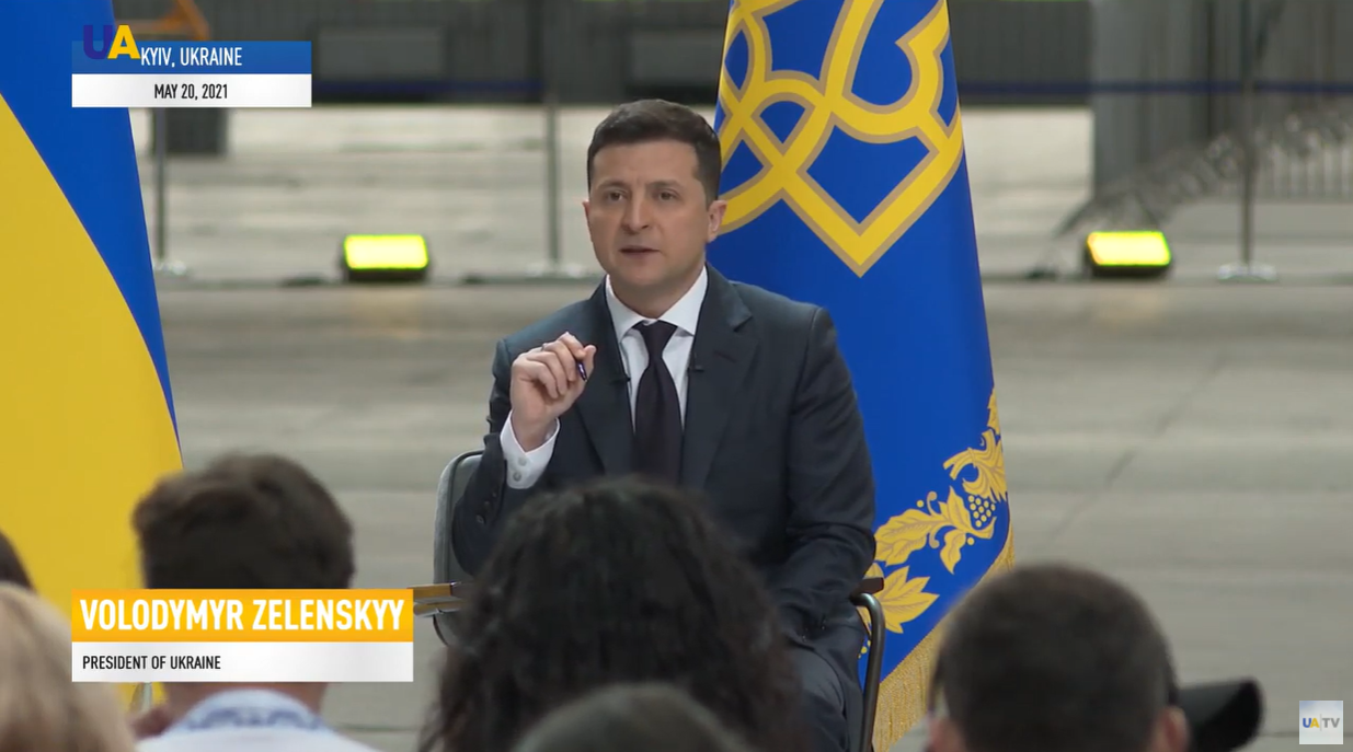 Volodymyr Zelenskyy summed up the second year of his presidency during ...