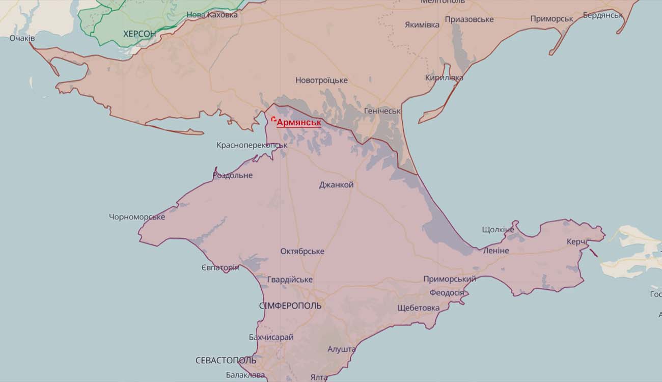 Очень скоро трасса М17 через Армянск может оказаться под мощным огневым ...